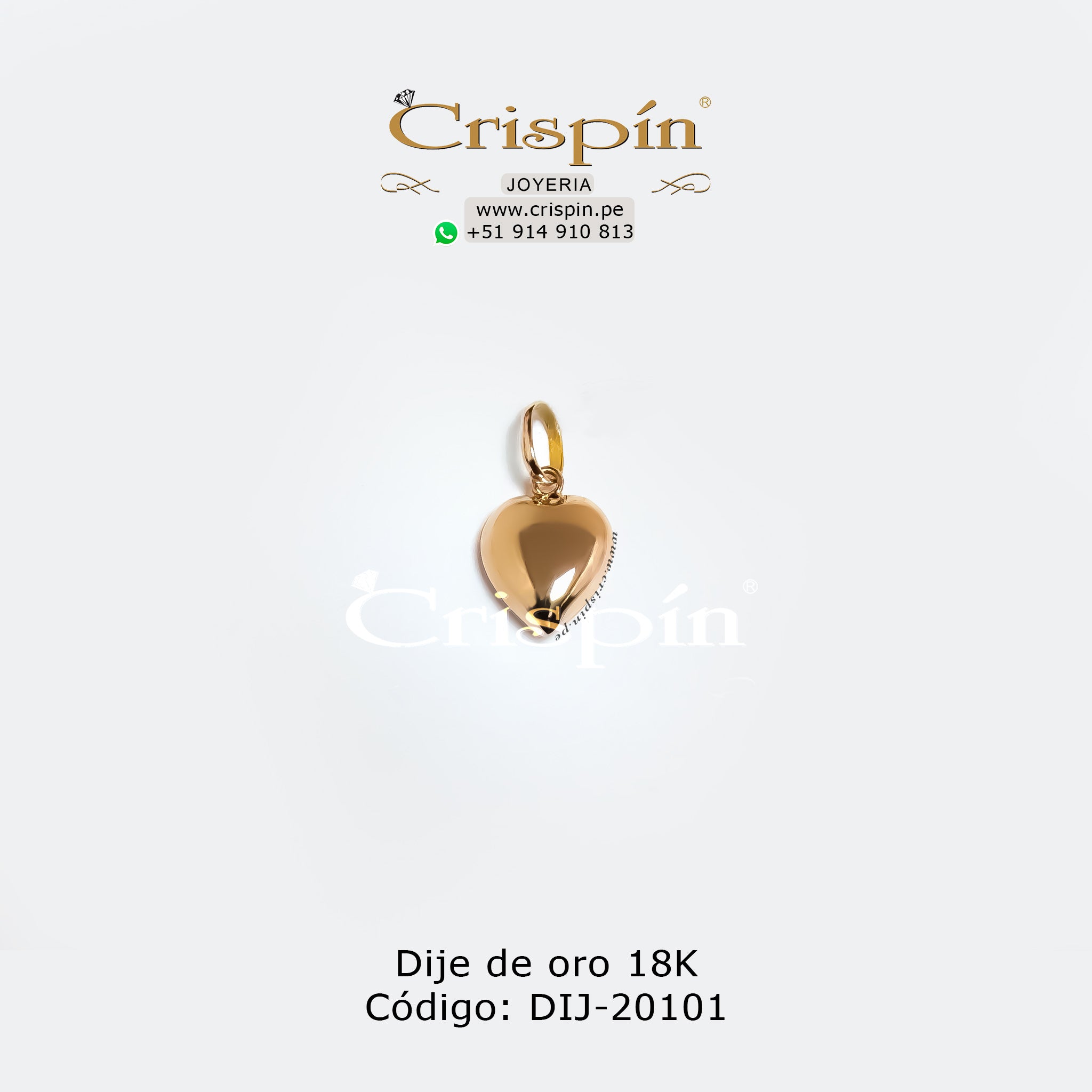 Dije de oro 18K Código: DIJ-20101 – Joyería Crispín